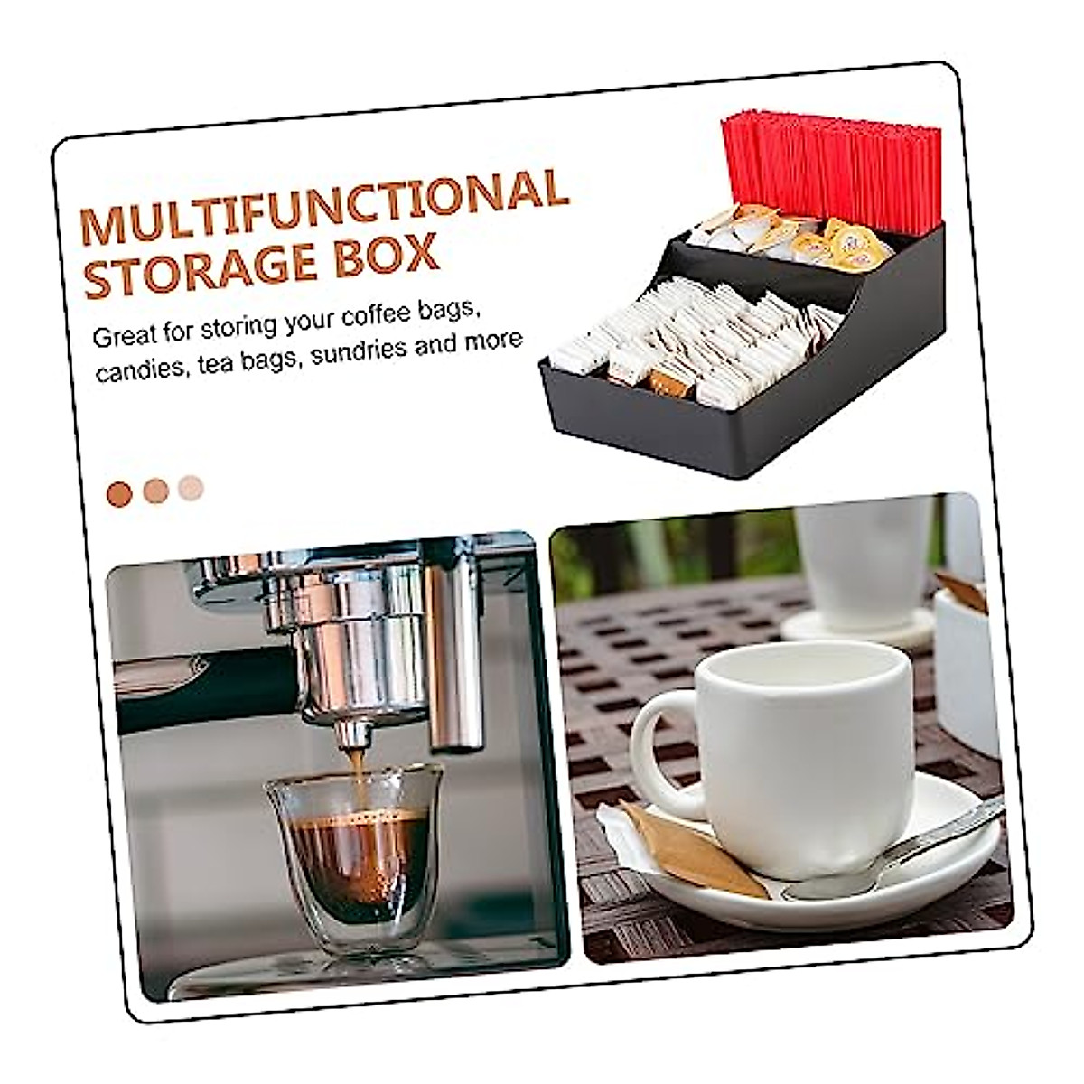 Didiseaon Classification Storage Box Snack containers Locker Organizer bandejas para comida Plastic Coffee Condiment Holder Tea Bags Storage Cabinet Accessory Tray Tea Bag Holder teahouse