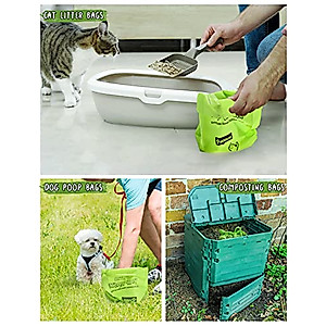 Cat Litter Bags for Poop Biodegradable Cat Waste Disposal Bag Leakproof Durable and Unscented Large to Fit Any Scoop - 100 Count…