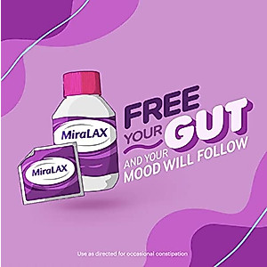 MiraLAX, Laxative Powder for Gentle Constipation Relief Single Dose Packets, 40 Count (2 x 20 Doses)