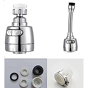 Furiencindy 2 faucet sprayer attachment, rotatable 360° faucet, with removable hose adapter attachment,splash-proof extension faucet, booster shower and water saving device, with two adjustment modes.