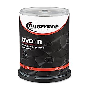 Innovera DVD+R Discs, 4.7GB, 16x, Spindle, Silver, 100/Pack (IVR46891)