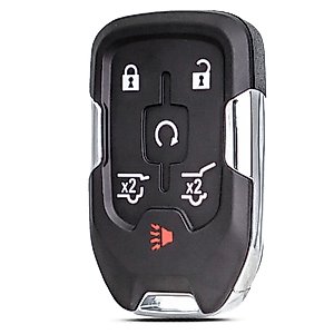 SUPALAND Key Fob Shell Case Replacement Fits for Chevy Suburban Tahoe GMC Yukon 2015 2016 2017 2018 2019 2020 Keyless Entry Smart Remote Control 6 Button Pad Outer Cover