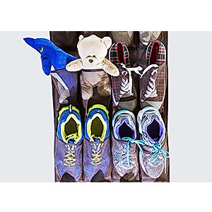 Roomganize Large Shoe Organizer, Sneaker Rack, for Men's Big Shoes (Bison Brown)