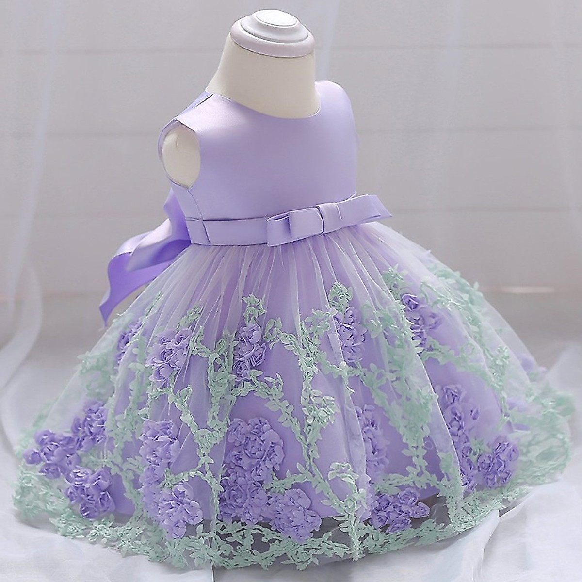 Lito Angels Baby Girls Dresses Pageant Dress Wedding Flower Girl Dress Size 12-18 Months Purple