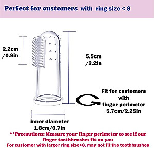 FadaStore 8 Units Pack Pet Finger Toothbrush for Dogs & Cats, Extra Soft Silicone Bristles Professional Dog Toothbrush & Cat Toothbrush, Easy Teeth Cleaning for Dog Dental Hygiene