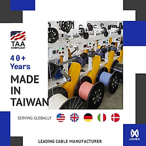 JAVEX 23AWG CAT6 UL Certified [1000 Feet] Solid Bare Copper 600MHz, PoE++ up to 100W, ETL Listed, TAA Compliant, UTP Ethernet Bulk Cable, Blue