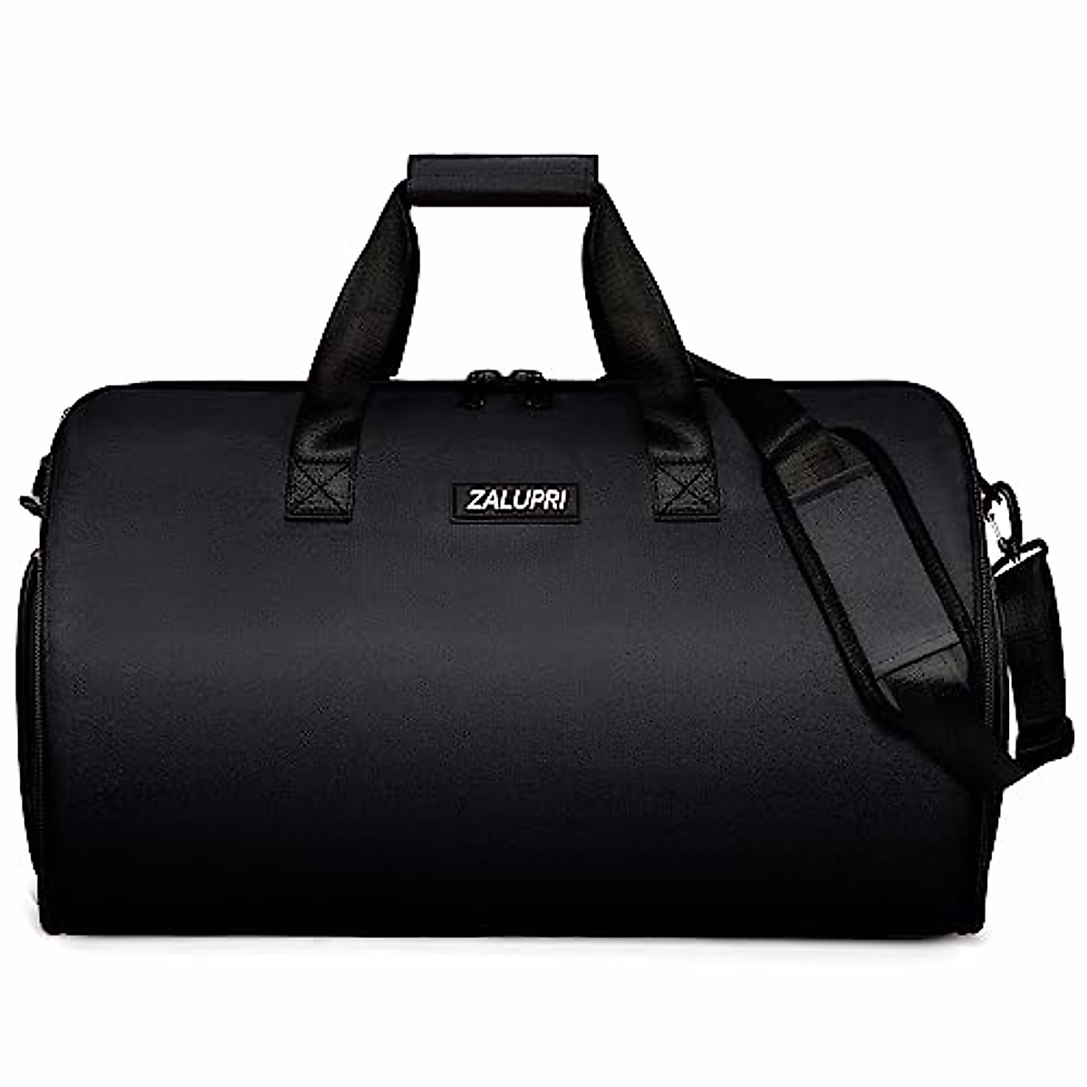 Convertible Garment Duffel Bag with Shoe Compartment,ZALUPRI Carry on Garment Bag for Men Women 2 in 1 Hanging Suitcase Suit Weekend Travel Bag, Black