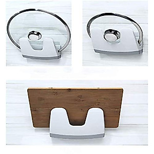DRNKS Lid Drain Rack Cupboard Door Hanging Pan Lid Holder Storage Rack Organizer Stand For Holding And Detearing Cooking Spoon Truner Hot Pot Lids-Kitchen Pot Cover Shelf Pan Lids Suitable for kitchen
