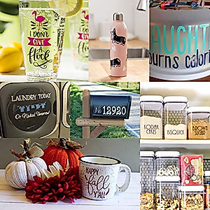 Lya Vinyl 65 Pack Permanent Vinyl, Self Adhesive Vinyl Sheets for Cricut, Permanent Outdoor Vinyl for Party Decoration, Sticker, DIY Mug, Car Decal