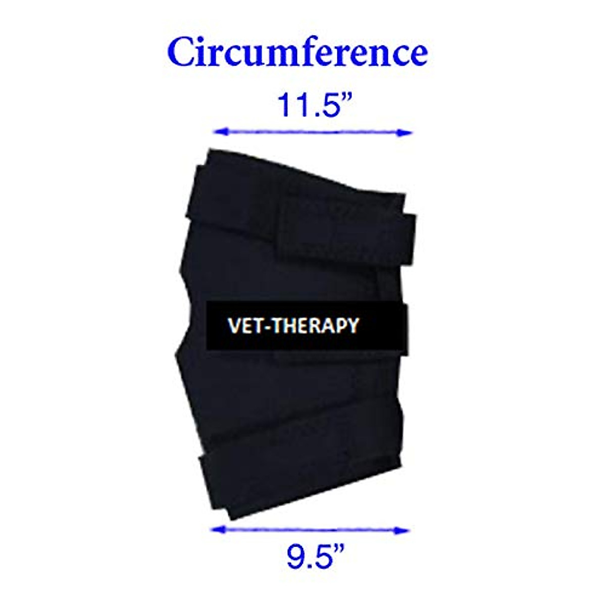 Vet Therapy 107843 Therapeutic Fir Fleece Lined Neoprene Horse Hock Supports (Set of 2), Medium