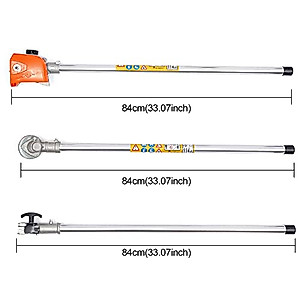 52CC 2-Stroke Gas Powered Grass Trimmer Mower Single Cylinder Gasoline Weed Wacker Edger Air-Cooled Multifunctional Cleaning Tool Solid and Durable for Garden Grass Lawn