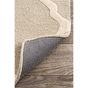 nuLOOM Hand Hooked Marrakech Trellis Area Rug, 2' x 3', Tan