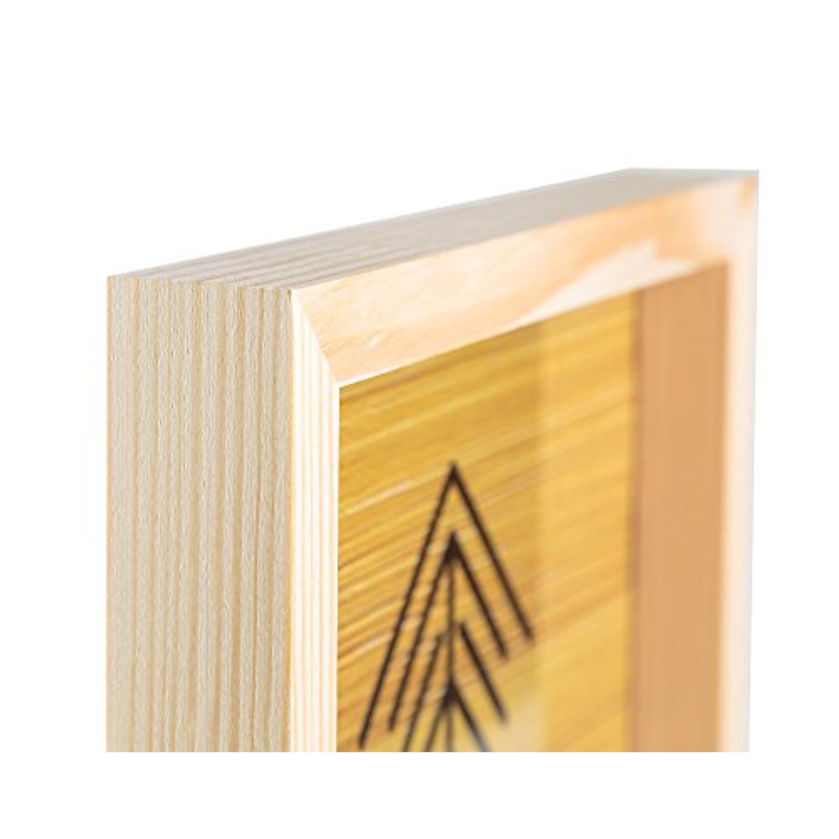 Wood Side Wooden Poster Picture Frame 16x20-100% Natural Eco Unfinished Solid Pine Wood with Thick Borders for Wall Mounting Photo Frame