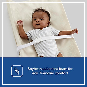 Sealy Baby Waterproof 2-Sided Contoured Baby Diaper Changing Pad for Dresser or Changing Table, 32 x 16 - White