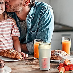 Blenders, Portable Smoothie Juices Blender, USB Rechargeable 300ml Juice Mixer with Four Stainless Steel Blades, Powerful Electric Motor Blender for Home, Sports, Outdoors Travel