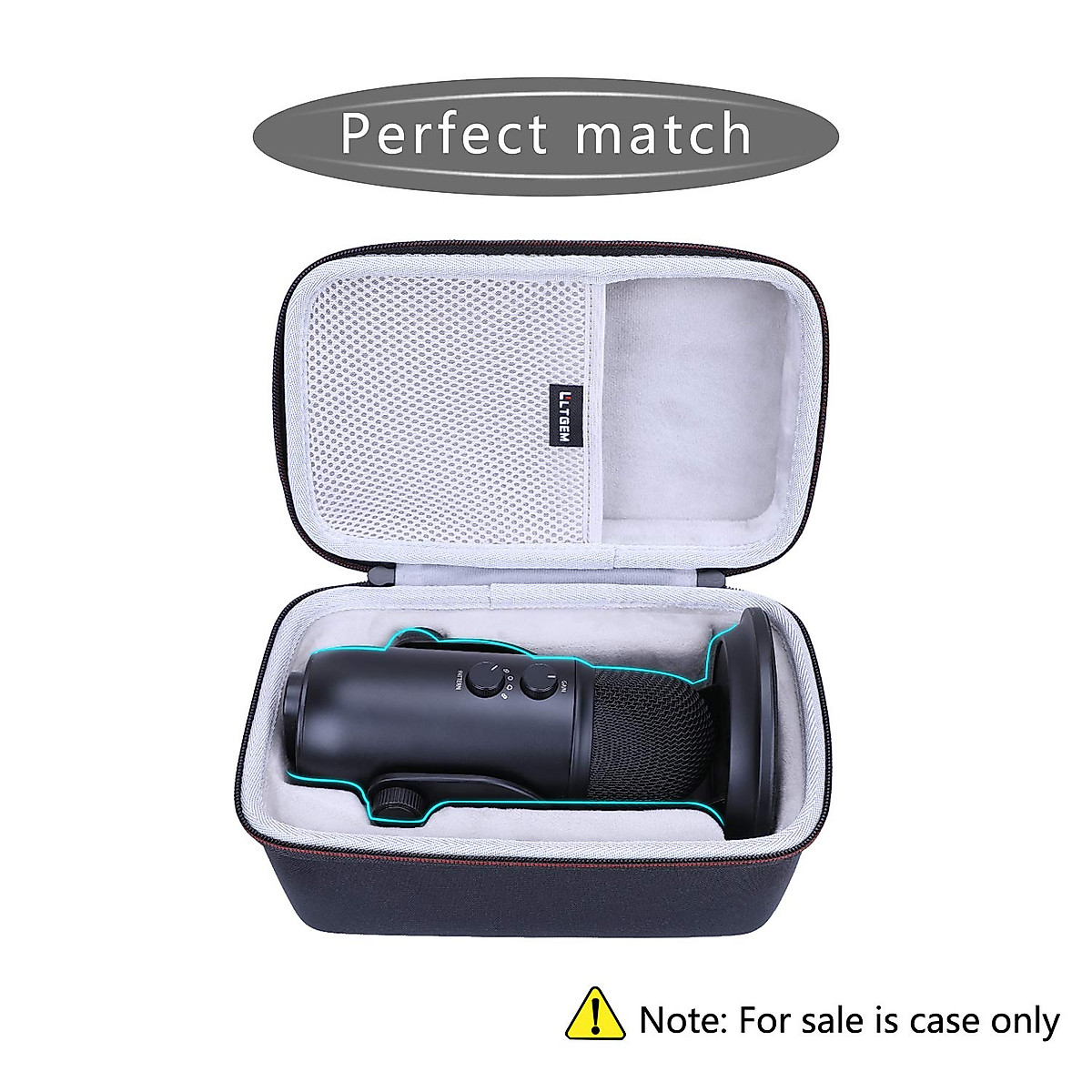 LTGEM Hard Case for Blue Yeti/Yeti Pro/Yeti X USB Microphone - Travel Protective Carrying Case Bag(Case Only)