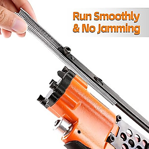 Kamsin 16 Gauge C-Type Hog Ring Staples, 1,000 PCS, Galvanized Steel, 1/2" (12.5mm) Inner Crown, 5/8" (16.9mm) Outside Crown for Pneumatic Hog Ring Gun in Cages Building or Fastening