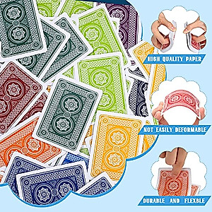 Zubebe 24 Pack Playing Cards Bulk in Vibrant Colors Deck of Cards Poker Size Standard Index, Playing Cards for Kids, Standard Playing Card Decks for Card Activities Party Supplies Games