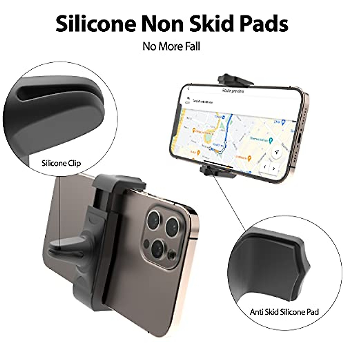 GOOSPERY [2-Pack] Universal Car Phone Mount with Air Vent Clip Hands Free Cradle Holder for Automobile Compatible with iPhone, Galaxy, Huawei, Xiaomi, Google, OnePlus, and Most Smartphones