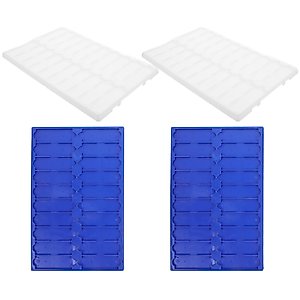 MUCKLILY 4pcs Slide Storage Solution for Microscope - 20 Slide Capacity Tray - Microscope Slide Holder and Box Essential for Science Projects and Basic Biology Education
