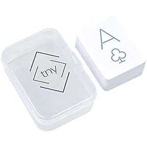 tny 2 - Ultra Mini Waterproof Playing Cards with Custom Plastic Case, Full Card Deck of Cards with Minimalistic Modern Design, Truly Mini Playing Cards for Cardistry, Board Games, Throwing, Casinos