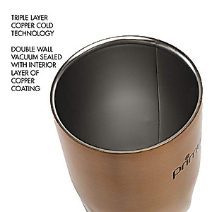 Primula Avalanche Double Walled Vacuum Sealed Stainless Steel Thermal Insulated Tumbler Stays Cold or Hot All Day Long, Reusable Thermos, 1 Count (Pack of 1), Copper
