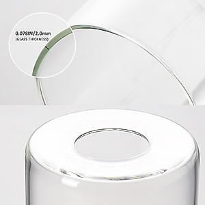 Clear Glass Shade, Cylinder Glass Lamp Shade Lampshade Replacement for Lighting Fixture, Ceiling Fans, Chandelier, Table Lamps, Wall Lamp