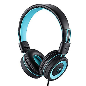 noot products Kids Headphones K11 Foldable Stereo Tangle-Free 5ft Long Cord 3.5mm Jack Plug in Wired On-Ear Headset for iPad/Amazon Kindle,Fire/Boys/Girls/School/Laptop/Travel/Plane/Tablet (Black)