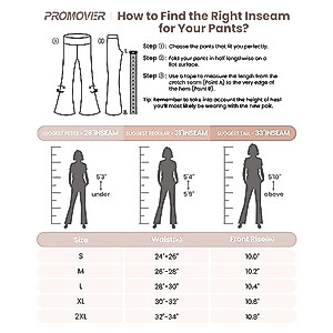 Promover Bootcut Yoga Pants for Women Flare Leggings High Waist Flared Bootleg Workout Pant for Casual Work Dress Pant(Black-33,M)