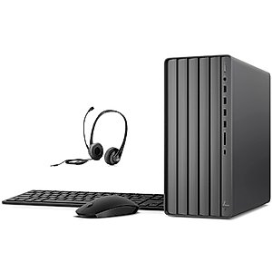 HP 2022 Newest Envy Desktop, Intel Core i7-11700F, NVIDIA GeForce GTX 1660 Super, 32GB RAM, 2TB PCIe SSD + 4TB HDD, Wi-Fi 6, USB Type-C, HDMI, DVI, Headset Included, Windows 11 Home, Grey
