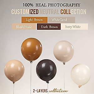 Kozee Double-Stuffed Nude Blush Balloons Different sizes 63 PACK 18+12+10+5 inch Peachy beige Balloon Garland kit For Wedding Birthday baby shower anniversary decorations