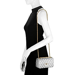 Linkidea Women Jelly Shoulder Handbags, Mini Semi-Clear Clutch Purse, Semi-Transparent Polyvinyl Chloride Chain Crossbody Bag