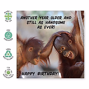 CENTRAL 23 Brother Birthday Card From Sister - Funny Son Birthday Card - Gag Hilarious - Rude Birthday Cards for Men - Gifts For Him - For Uncle Friends Dad - Comes With Fun Stickers