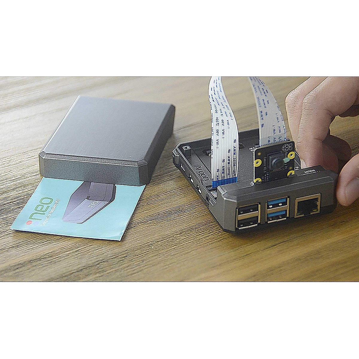 Argon NEO Case with USB Type-C Power Supply for Raspberry Pi 4 | Supports Cooling Fan, Camera, and LCD Display | GPIO and PoE Pins are Accessible