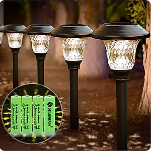 GEILIENERGY 12 Pack NiMH AA 600mAh 1.2V Solar Light AA Ni-mh Rechargeable Batteries for Solar Lights, Garden Lights, Remotes, Mice