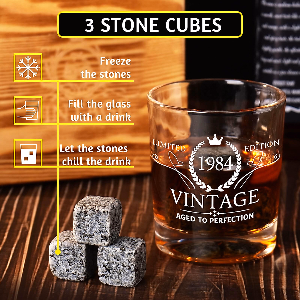 2024 40th Birthday Gifts Men, 1984 Whiskey Glasses, 40th Birthday Gifts, 40 Year Old Gifts For Men, Old Fashioned Glasses, 40 Birthday Gifts For Men, Gifts For 40th, 1984 Gifts For Men, Dad, Husband