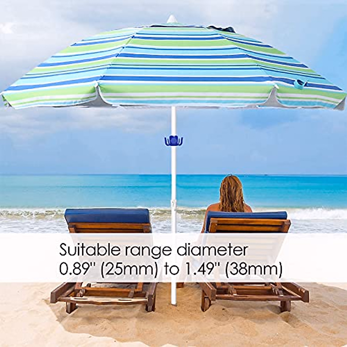 Linkidea 4 Pack Beach Umbrella Hanging Hooks, Plastic Adjustable Travel Umbrella Hooks for Towels, Camera, Sunglasses, Bags