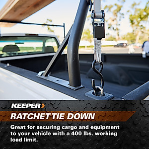 HAMPTON PROD Keeper – 1” x 13’ Endless Loop Ratchet Tie-Down - 400 lbs. Working Load Limit and 1,200 lbs. Break Strength