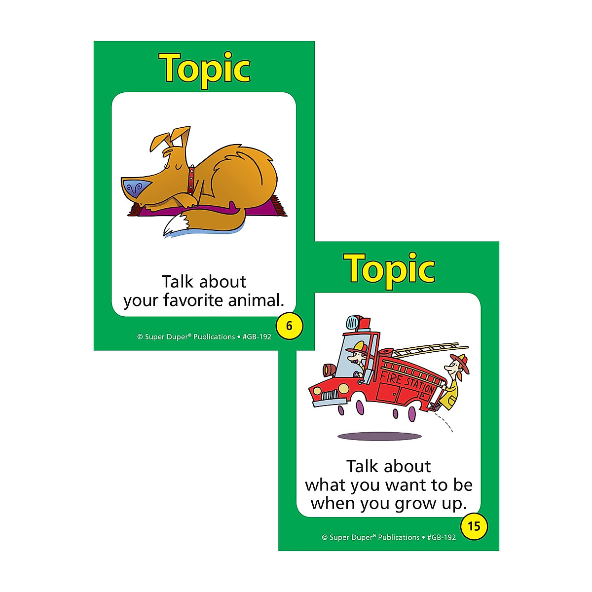 Super Duper Publications | TopicTalk Conversation & Social Skills Card Game | Educational Learning Resource for Children