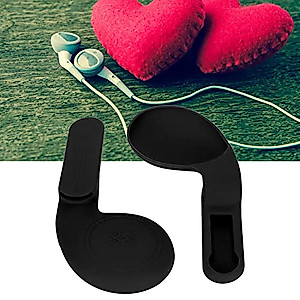Replacement VR Silicone Earmuffs, Durable Silicone Earmuffs for Quest 2(Black)