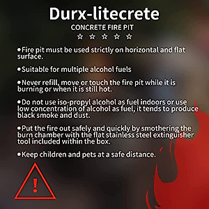 Tabletop Fire Pit Bowl - Table Top Portable Rubbing Alcohol Fireplace Indoor Outdoor Decor Long Time Burning Smokeless Odorless Two Stainless Steel Burners & Stylish Extinguisher Included, 6X12