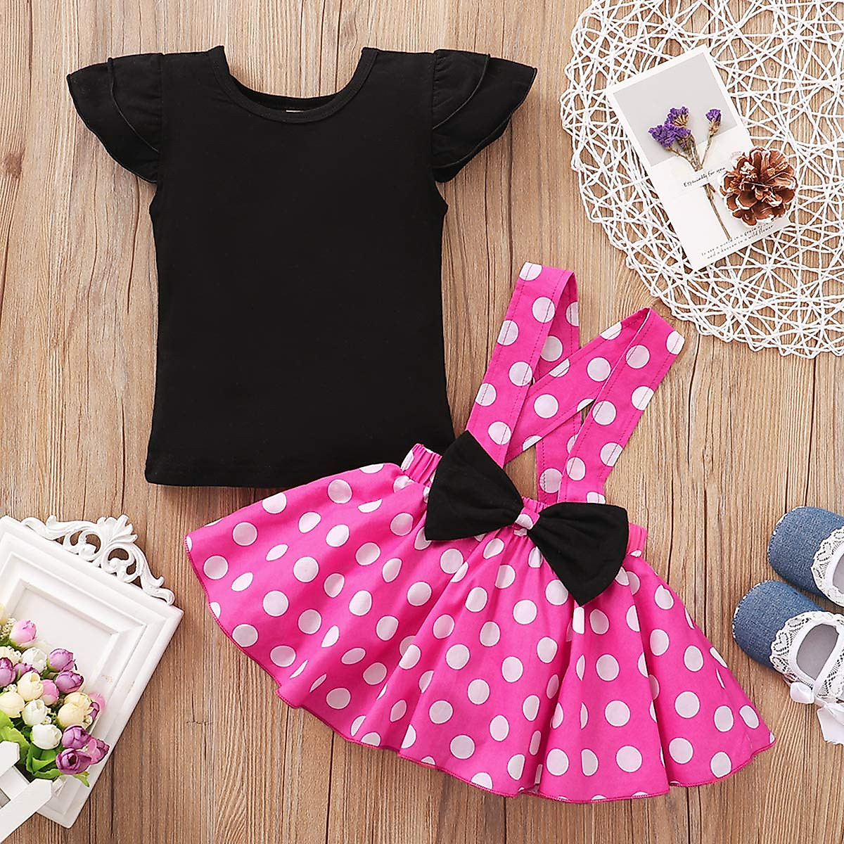 Baby Toddler Girl Polka Dots Fancy Dress Up Costume Birthday Party Tulle Dresses with Polka Dot Headband