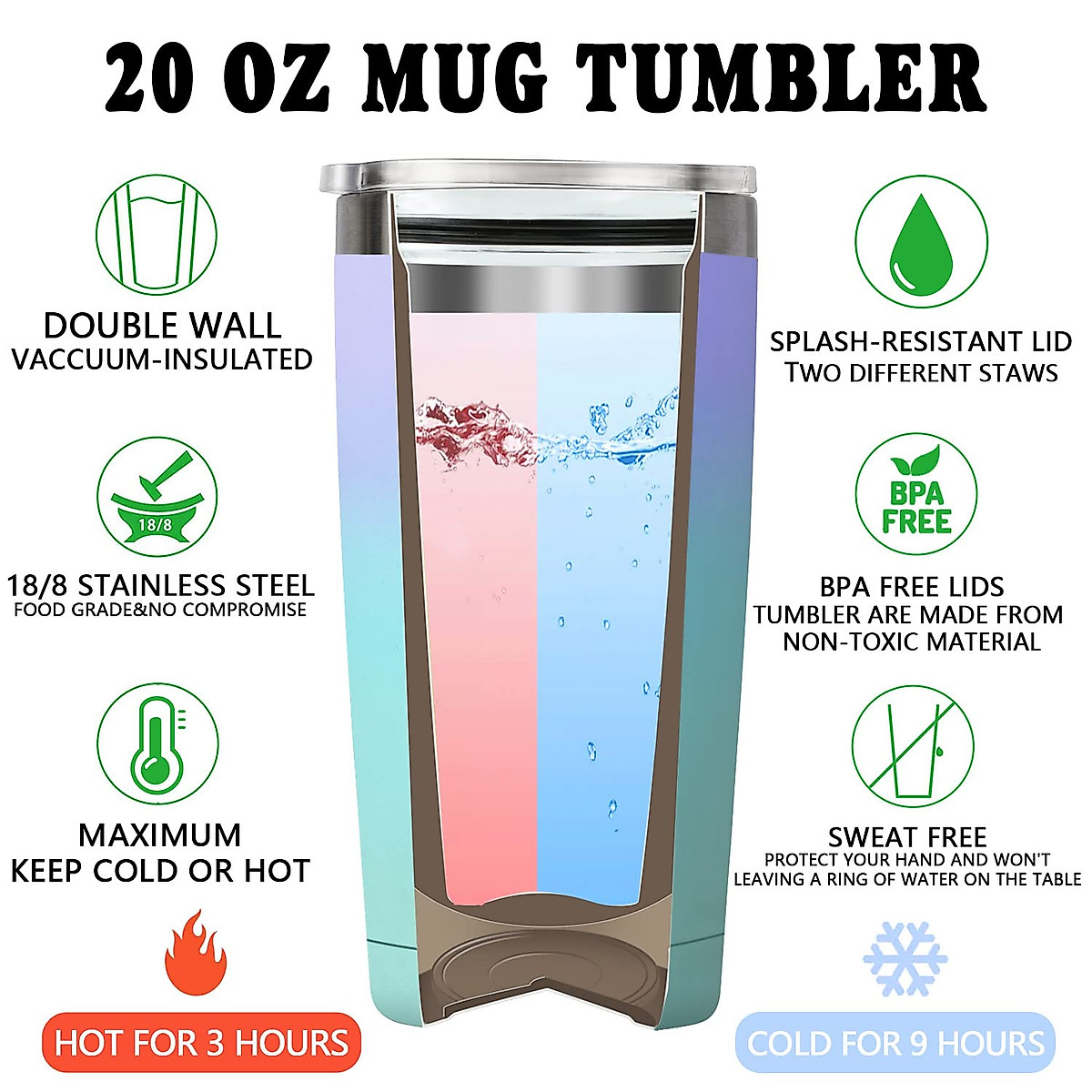 Fufandi Grandma Gifts, Best Grandma Ever - Grandma Gifts from Grandchildren - Gifts Ideas for Grandma - Mothers Day Christmas Birthday Gifts for Grandma, Grandmother, Nana - Tumbler Cup 20oz