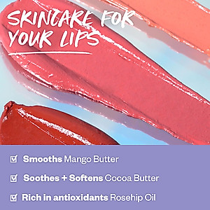 Kosas Weightless Lip Color Nourishing Satin Lipstick - High Impact Lip Color with Clean Formula - Comfy feel & Soft Finish - Rosewater