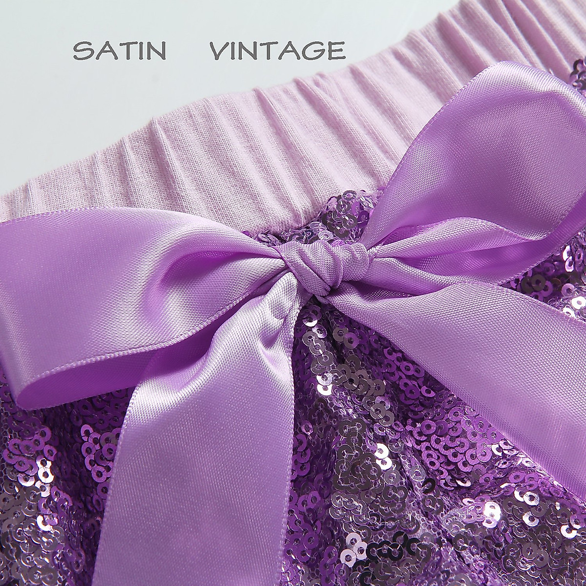 Cilucu Baby Girls Shorts Toddler Sequin Shorts Sparkles on Both Sides Purple 3T