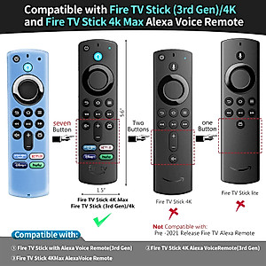 Zazolyne [3 Pack] Remote Cover Compatible with 3rd Gen 4k/4k Max Glowing Cover Remote Case Upgrade Silicone