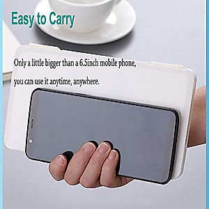 SANJINFON Portable Storage Case for Disposable/Reusable Face Masks, Plastic Case Holder Organizer for Various Masks/Card, Dust-proof, Moisture-proof Foldable Mask Storage Box with Lids (2PCS BL&WH)