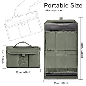 TACTICAL GEEK EDC Folding Gear Organizer Bag, Multi-Purpose Hanging Storage Bag for Art Supplies, Waterproof Portable Accessories Pockets Green