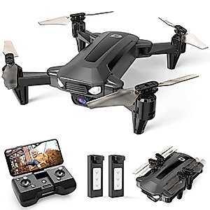 DEERC Drone with Camera for Kids, D40 FPV HD 1080P Mini Drones for Adults Beginner, Foldable Quad Air Hobby RC Quadcopters & Multirotors, Toys Gifts, 2 Batteries 20 Mins Flight Time, Easy to Fly