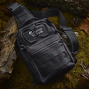 Scipio JYFSP11 Tactical Sling Bag with Heavy Duty Shoulder Strap Handbag, 13-Inch Shoulder Bag, Black